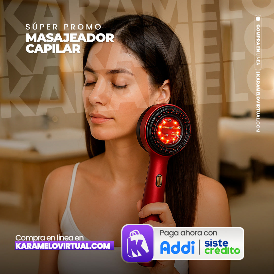 CEPILLO MASAJEADOR CAPILAR ELECTRICO – Karamelo Tienda Virtual